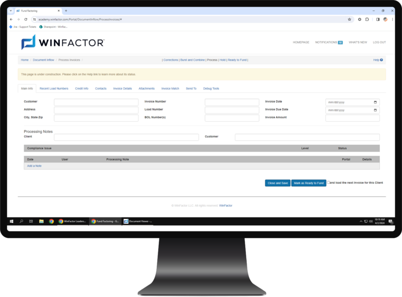Invoice Financing Platform - WinFactor